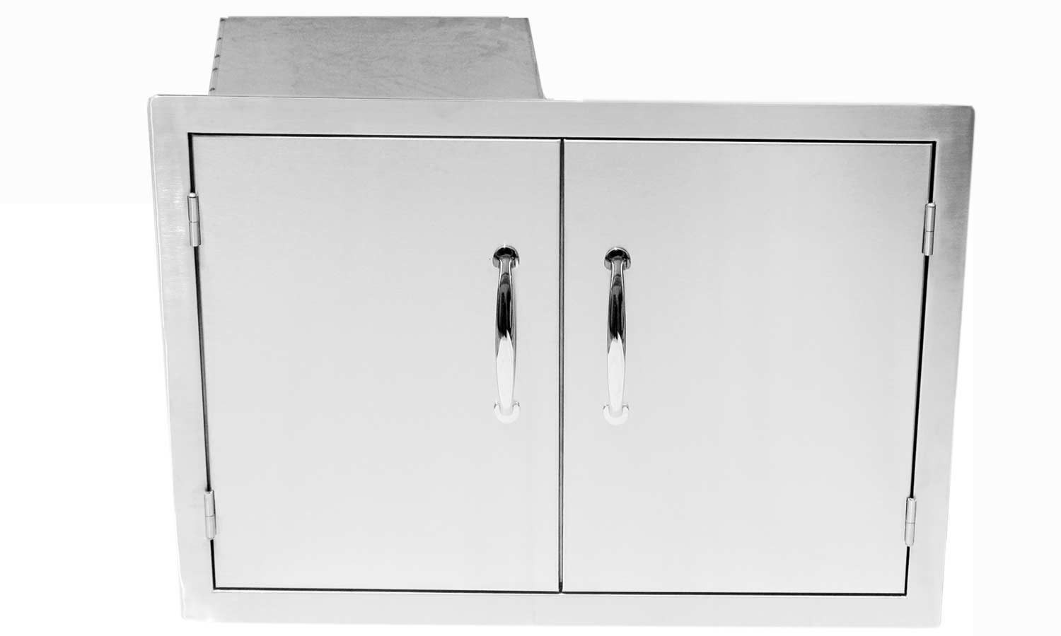 Puerta doble con cajones y plataforma